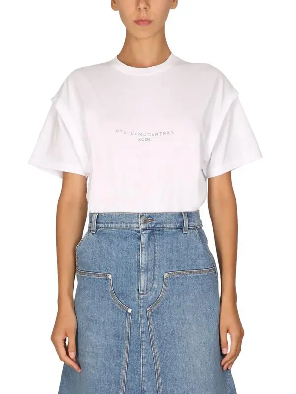 Stella McCartney Crystal Logo T-shirt