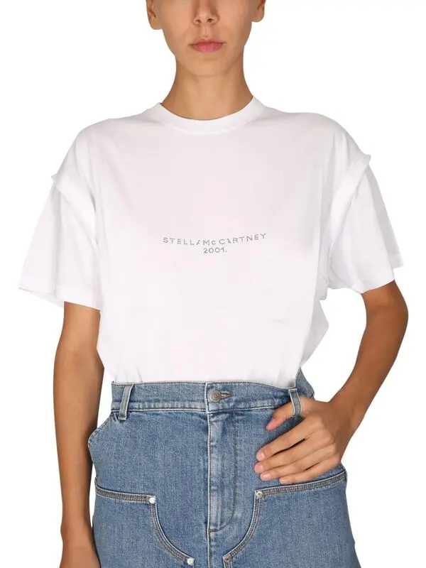 Stella McCartney Crystal Logo T-shirt