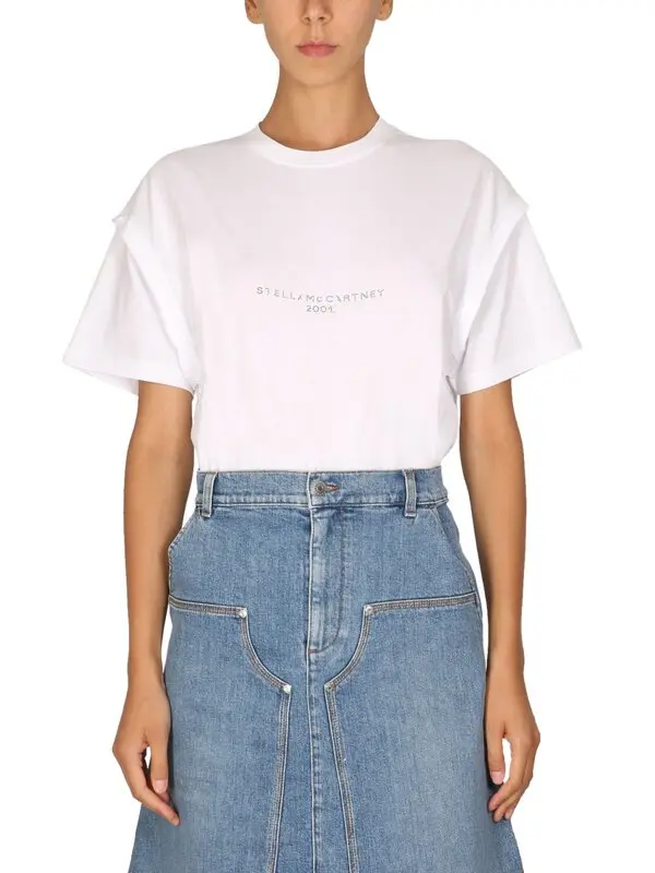 Stella McCartney Crystal Logo T-shirt