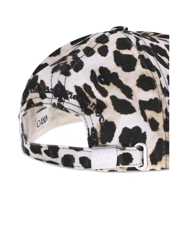GANNI Leopard Baseball Hat