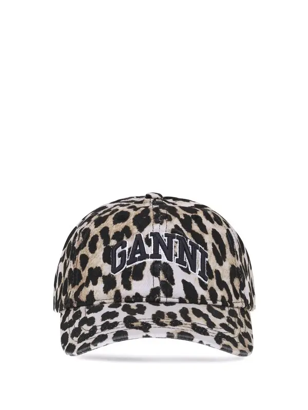 GANNI Leopard Baseball Cap - Multicolor