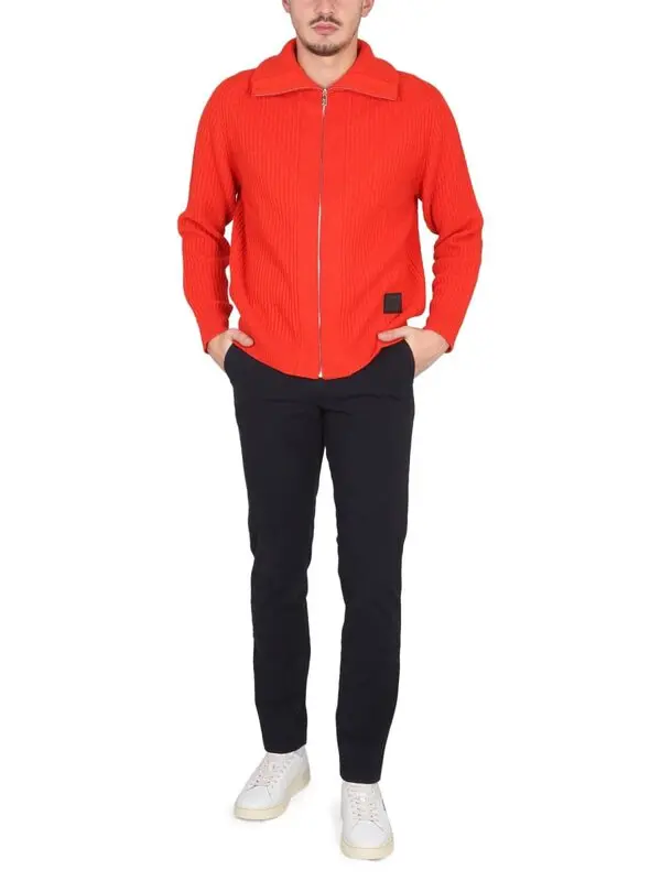 Paul Smith Zippered Cardigan - Orange