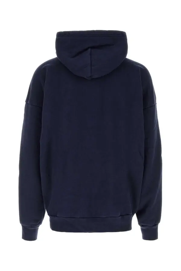 WILLY CHAVARRIA Navy Cotton Oversize Chavarria Stripe Sweatshirt - Blue
