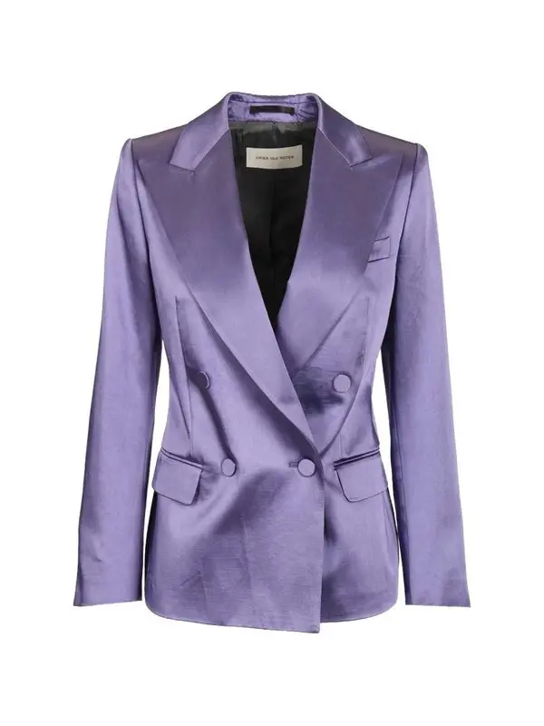 Dries Van Noten Blazer In Shiny Satin