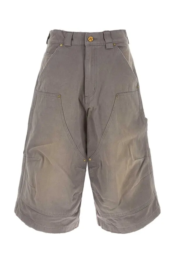 WILLY CHAVARRIA Grey Denim Stockton Bermuda Shorts