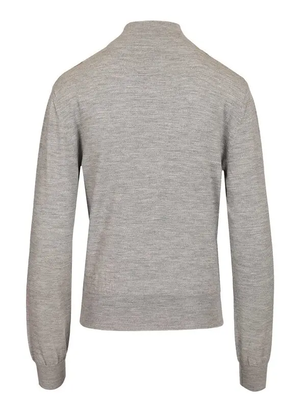 Givenchy Draped Wool Blend Turtleneck Sweater