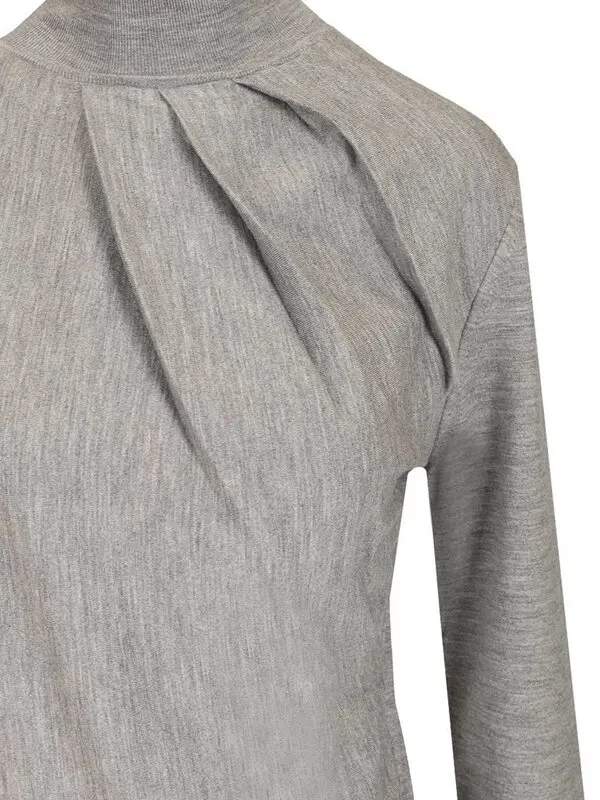 Givenchy Draped Wool Blend Turtleneck Sweater