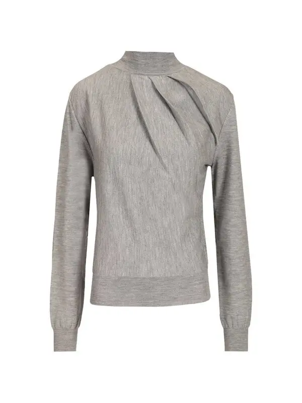 Givenchy Draped Wool Blend Turtleneck Sweater