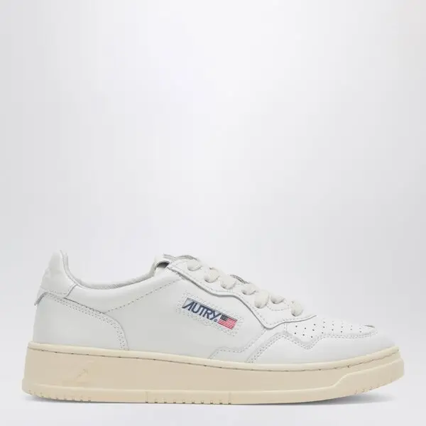 AUTRY Low-top Medalist Sneakers In /green Leather - White