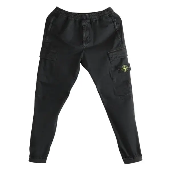 Stone Island Straight-leg Cargo Trousers - Black