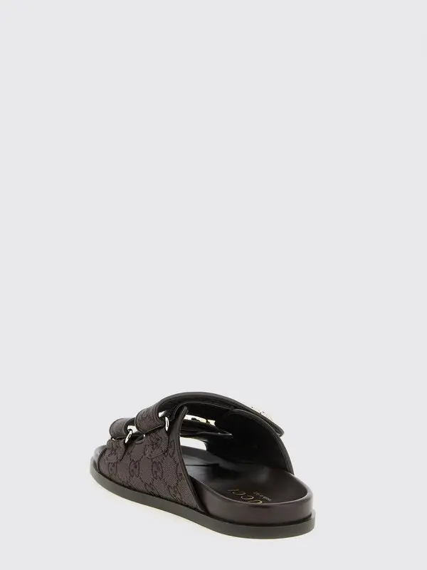 Gucci Gg Jacquard Monogram Canvas Sandals