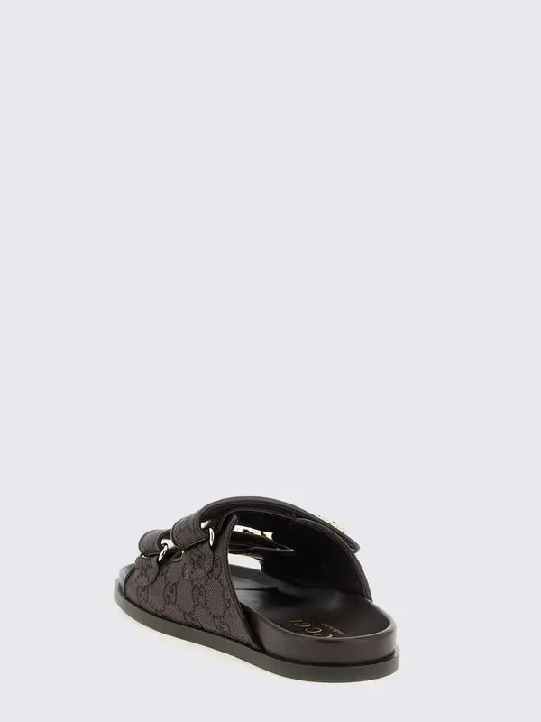 Gucci Gg Jacquard Monogram Canvas Sandals