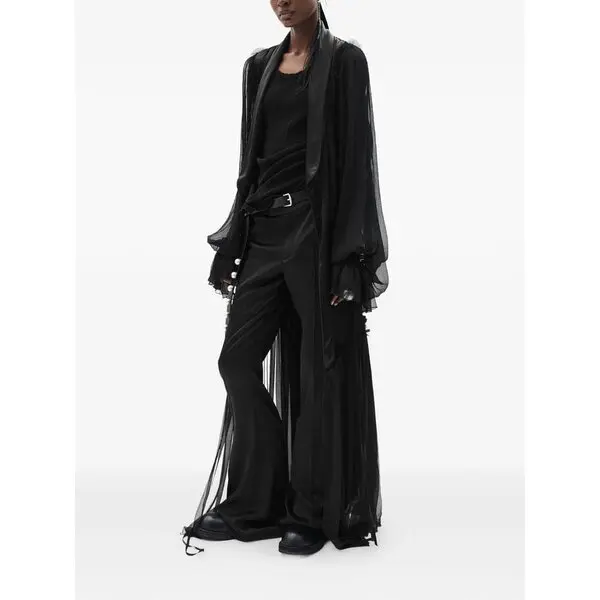 ANN DEMEULEMEESTER Flared Satin Trousers