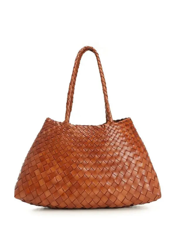 Dragon Diffusion Santa Croce Big Woven Leather Tote Bag