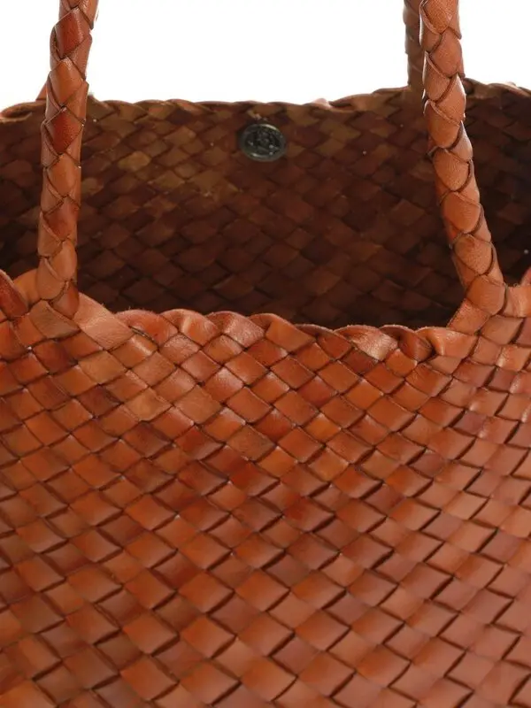 Dragon Diffusion Santa Croce Woven Leather Tote Bag - Brown