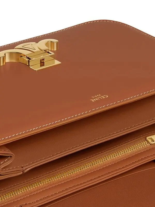 Celine Triomphe Classique Bag In Natural Calf Leather