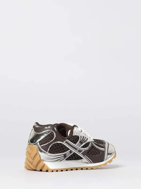 Bottega Veneta Orbit Mesh And Rubber Sneakers - Brown