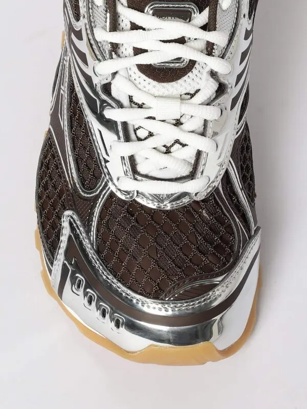 Bottega Veneta Orbit Mesh And Rubber Sneakers - Brown