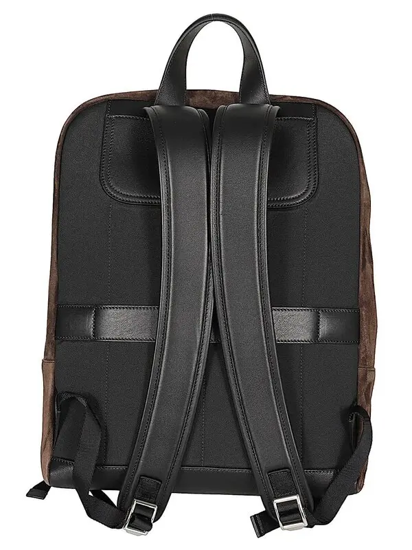 Brioni Via Veneto Suede Leather Backpack - Multicolor