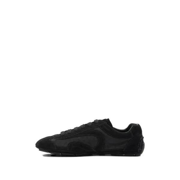 Prada Low-top Paneled Sneakers - Black