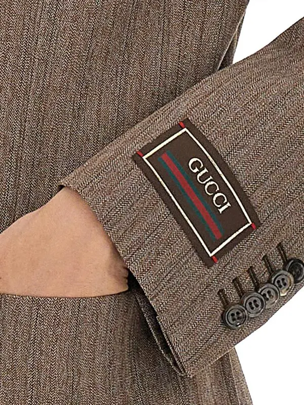 Gucci Herringbone Wool Jacket
