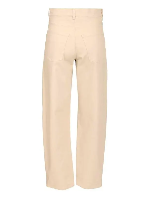 Max Mara Stretch Cotton Bull Trousers - Cream