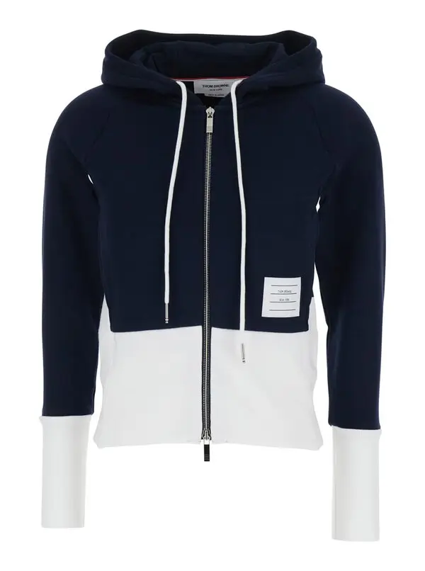 Thom Browne Cotton Color Block 4bar Logo Hoodie - Multicolor
