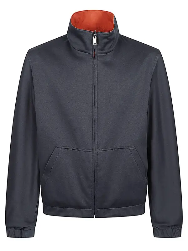 Brioni Silk Blouson Jacket - Multicolor