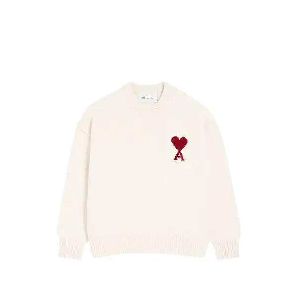 AMI Paris Neutrals Sweaters & Knitwear Jumpers