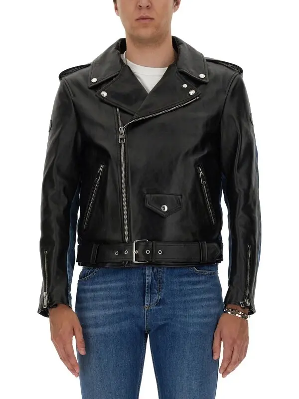 Alexander McQueen Combo Biker Jacket - Black