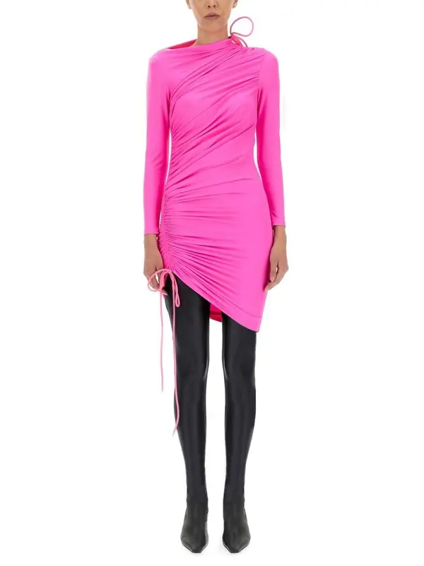 Balenciaga Matt Spandex Mini Dress - Pink