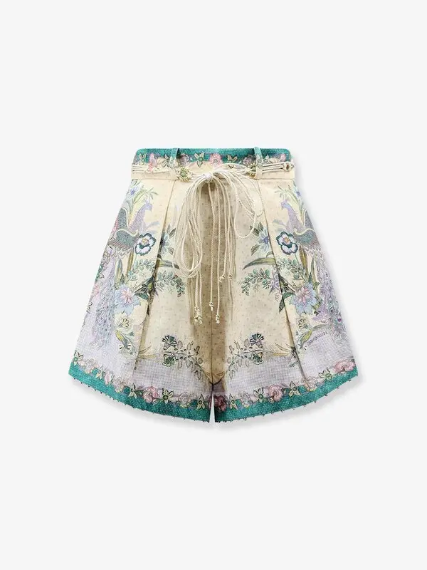 Zimmermann Indra Cotton And Silk Shorts - Multicolor