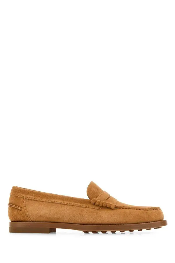 TOD'S Camel Suede Loafers