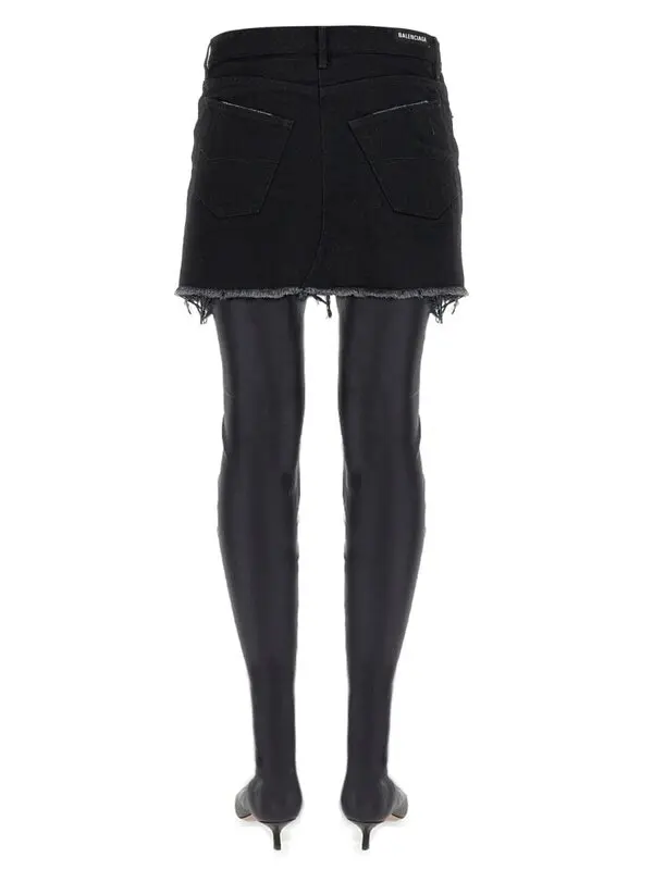 Balenciaga Mini Cut-up Skirt - Black