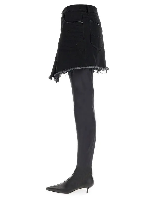 Balenciaga Mini Cut-up Skirt - Black