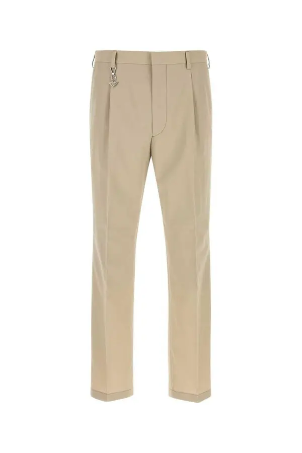 Prada Sand Cotton Pant - Brown