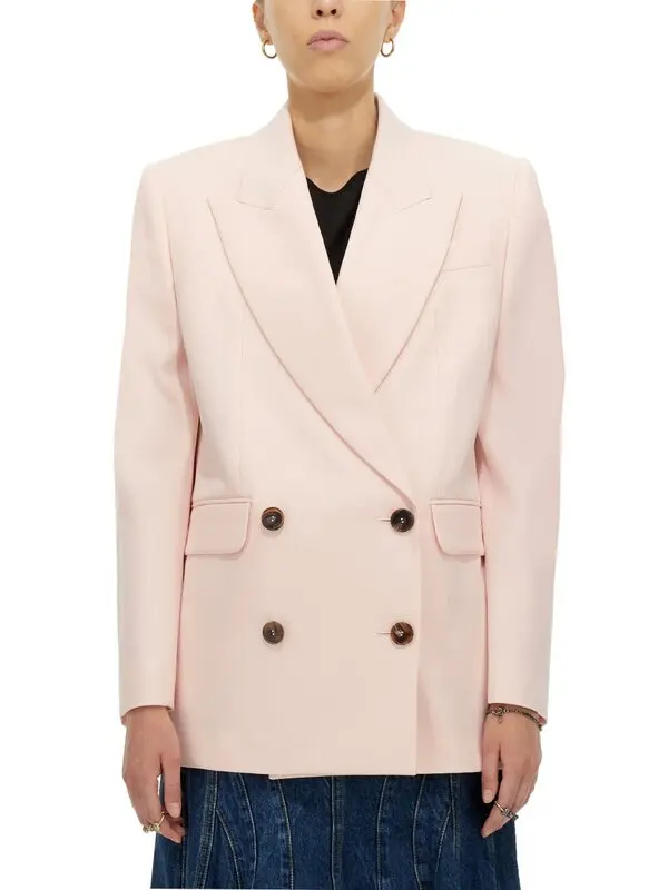 Alexander McQueen Double-breasted Peak Lapel Jacket