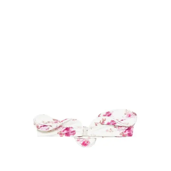 Magda Butrym Floral Bikini Top - Cream