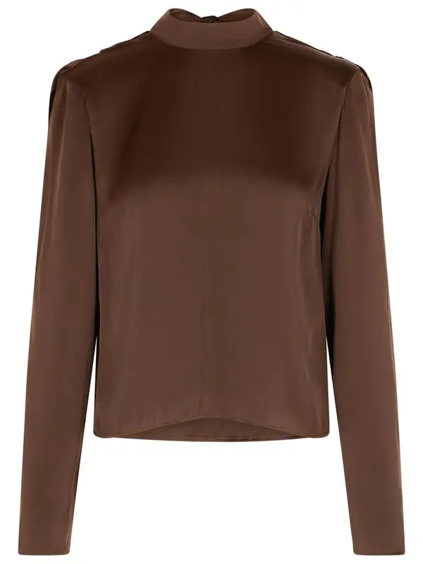 ROTATE BY BIRGER CHRISTENSEN Bowina' Polyester Blouse - Brown