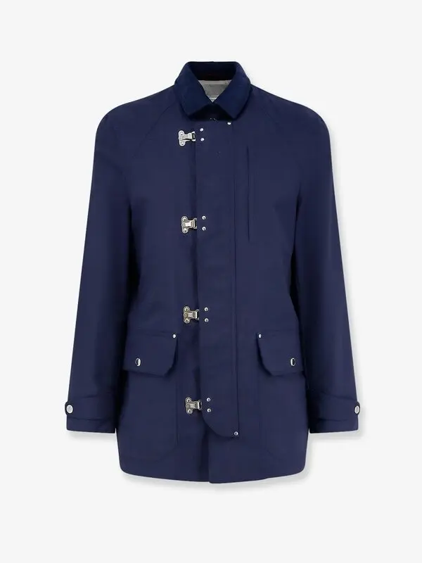 Brunello Cucinelli Water-resistant Jacket With Metal Hooks - Multicolor