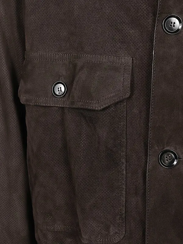 Brioni Suede Leather Jacket - Multicolor