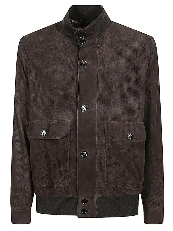 Brioni Suede Leather Jacket - Multicolor