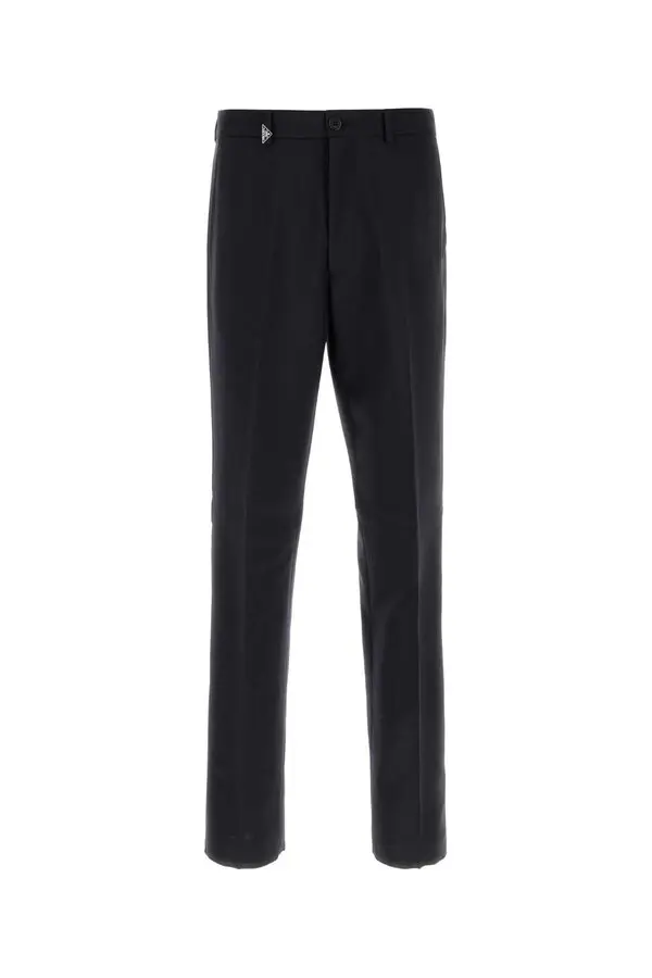 Prada Navy Wool Blend Pant - Blue