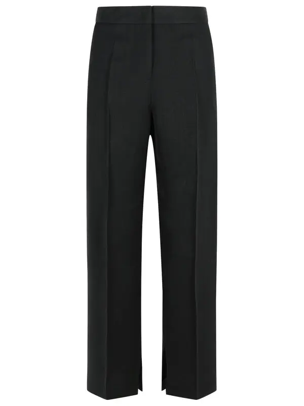 JIL SANDER Viscose Blend Trousers - Black