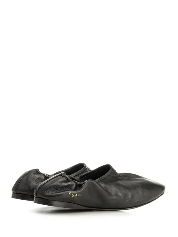 Alaïa Soft Lambskin Slippers - Black