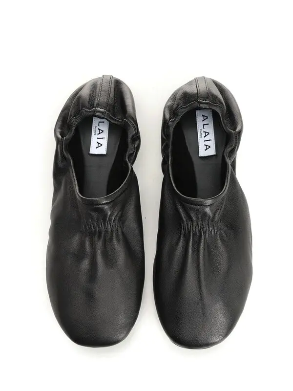 Alaïa Soft Lambskin Slippers - Black