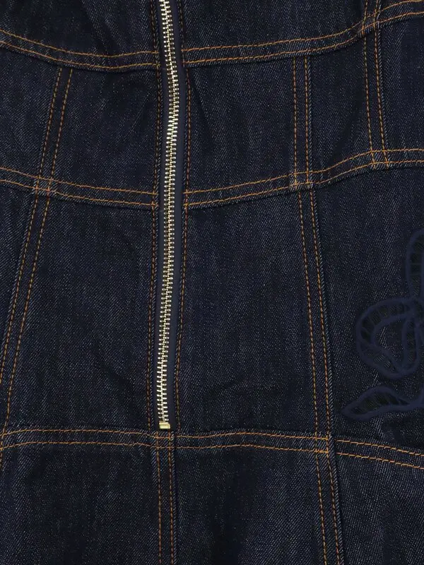 SELF-PORTRAIT Denim Midi Dress