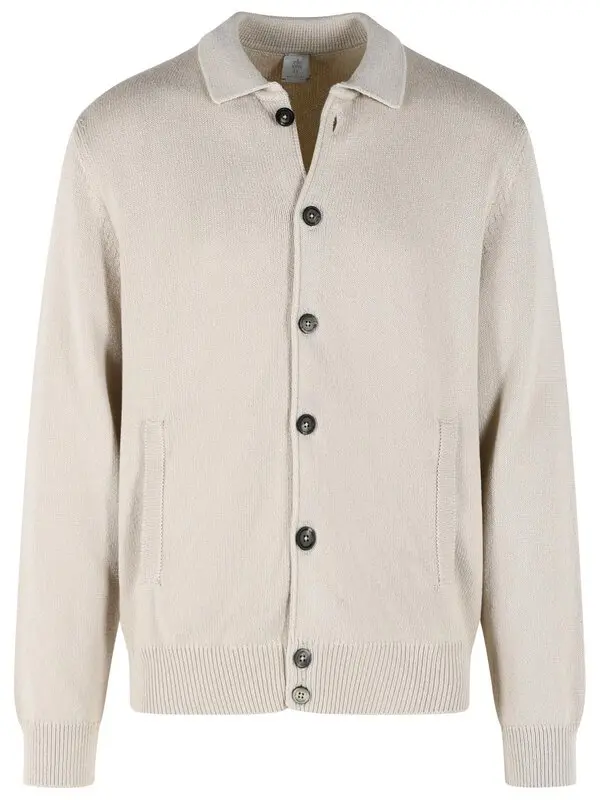 Eleventy Beige Cotton And Silk Sweater