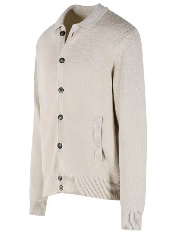 Eleventy Beige Cotton And Silk Sweater