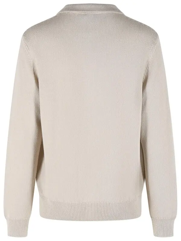 Eleventy Beige Cotton And Silk Sweater